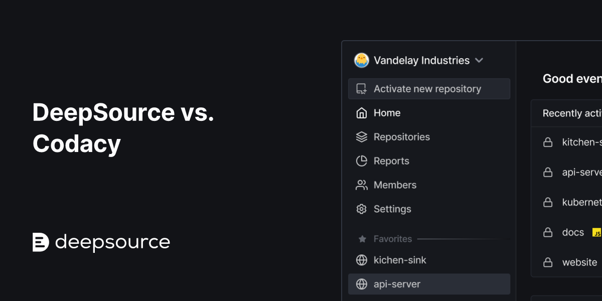 Codacy Alternatives • DeepSource