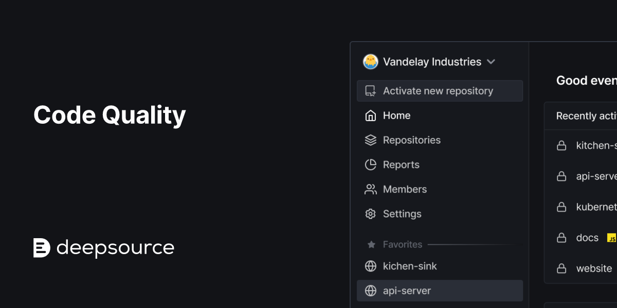 DeepSource Code Quality & Static Analysis