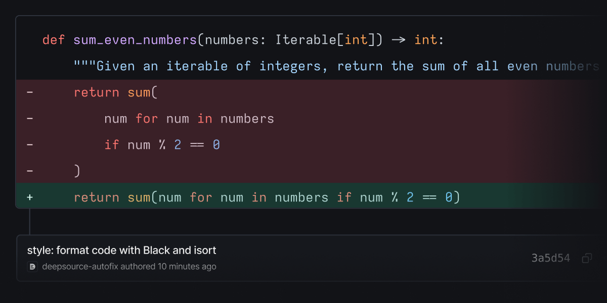 DeepSource Code Quality & Static Analysis
